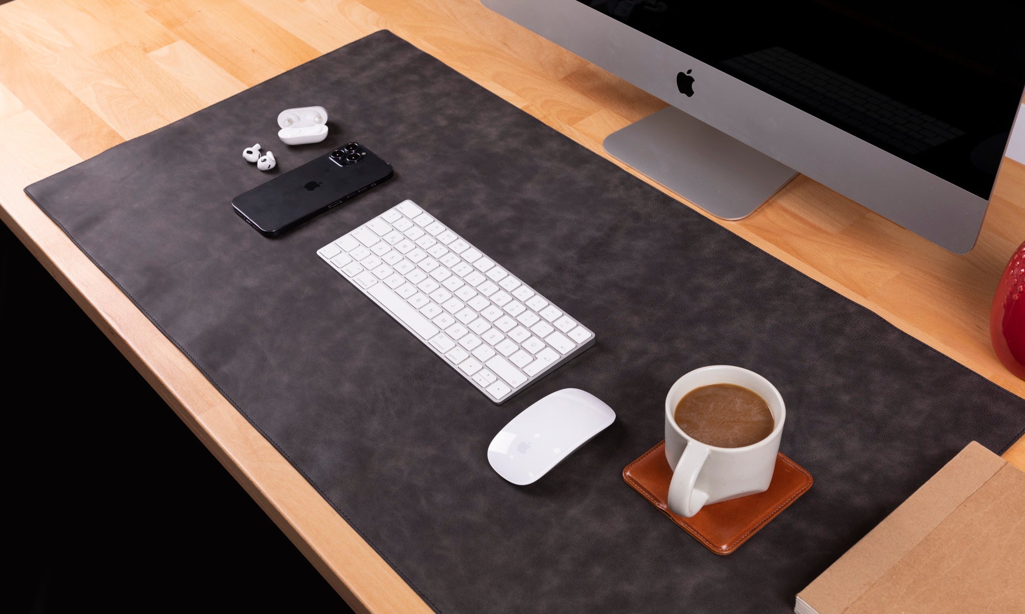 Neo Natural Leather Desk Mat (91x48) | Eco-Friendly | BoulettaCuir